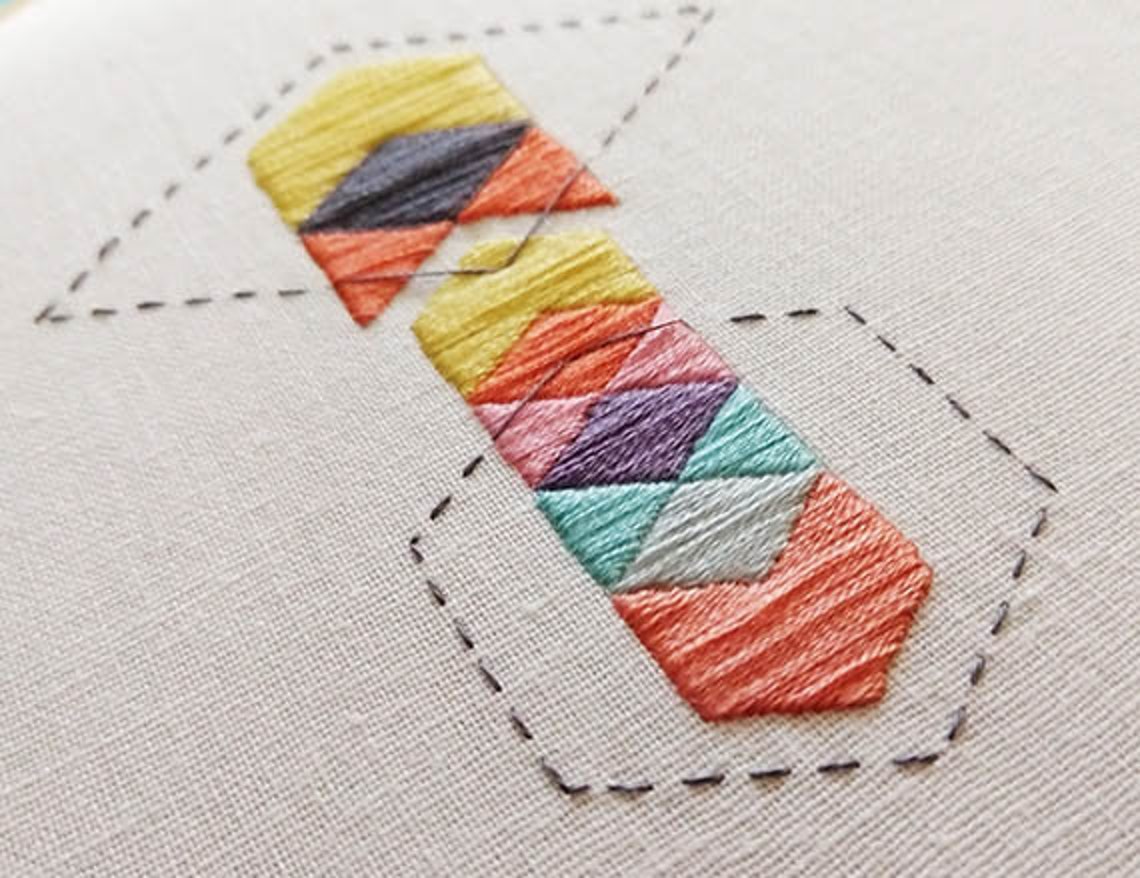 GEOMETRIC ARROW | Pdf Hand Embroidery Pattern - Etsy