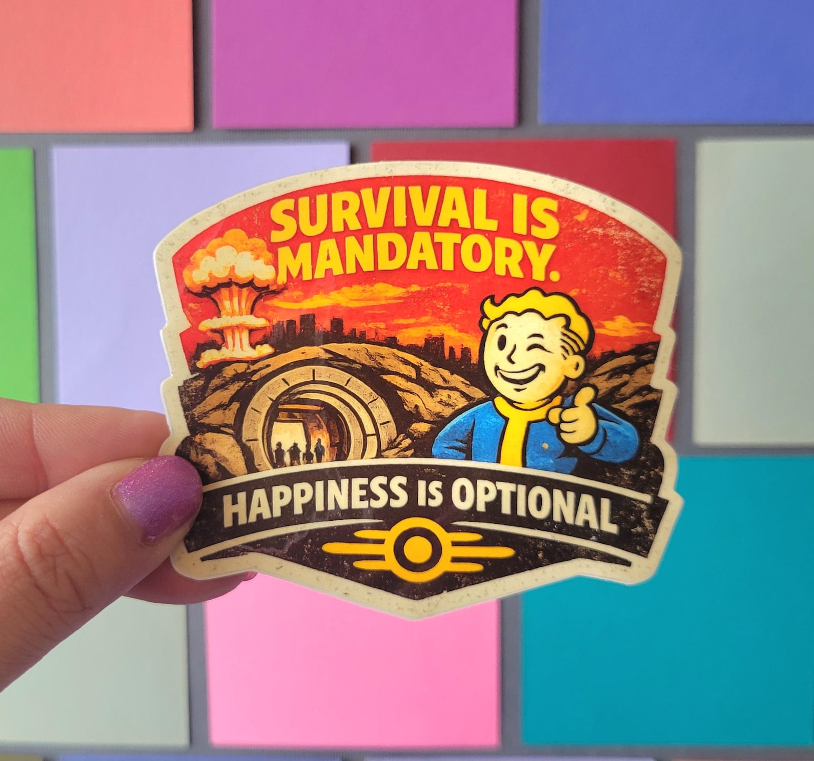 Survival is Mandatory Sticker - Fallout Wasteland Waterproof Decal - Etsy