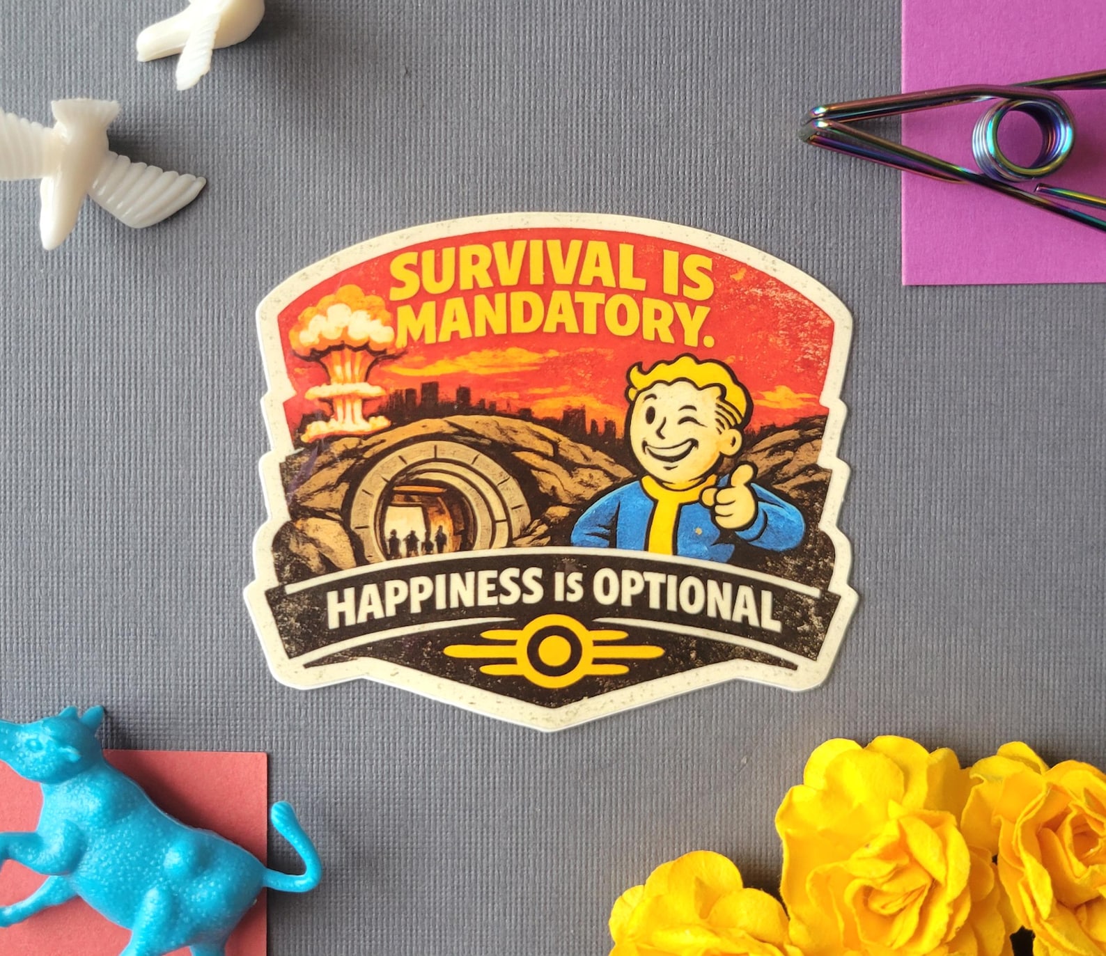 Survival is Mandatory Sticker - Wasteland Waterproof Decal - Etsy