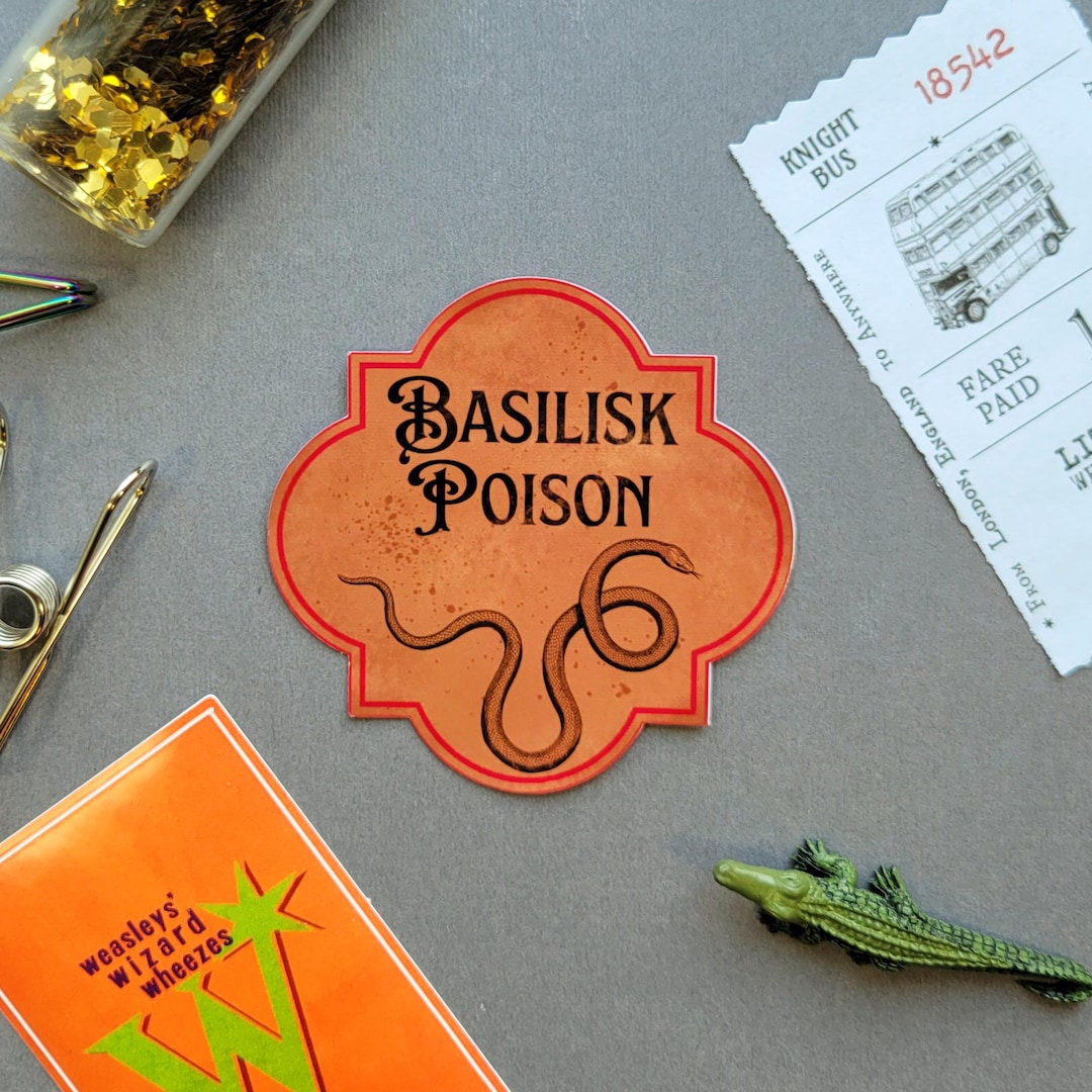 Basilisk Poison Harry Potter Dark Arts Sticker - Waterproof Laptop and ...