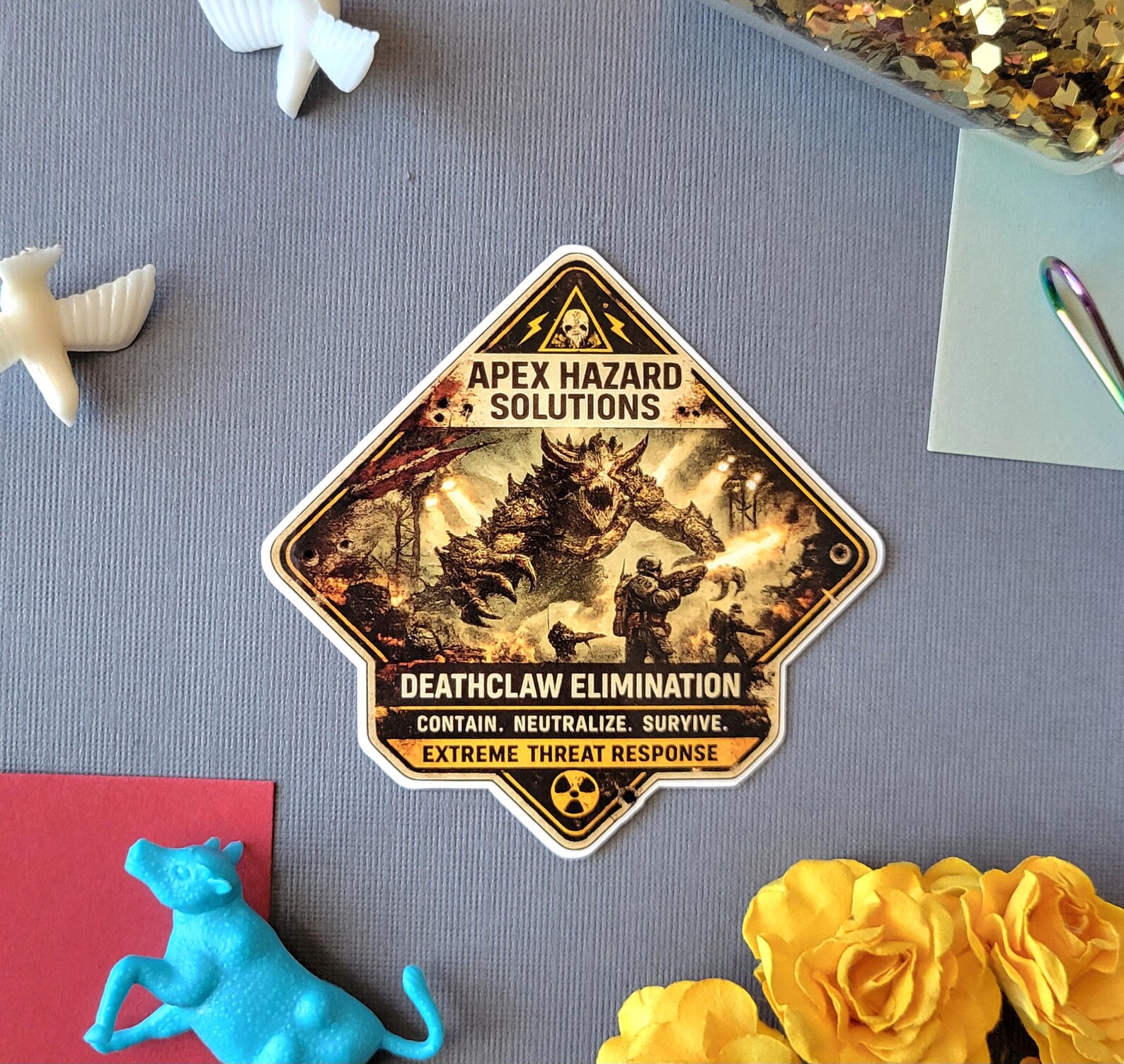Deathclaw Elimination Specialist Sticker - Fallout Wasteland Waterproof ...