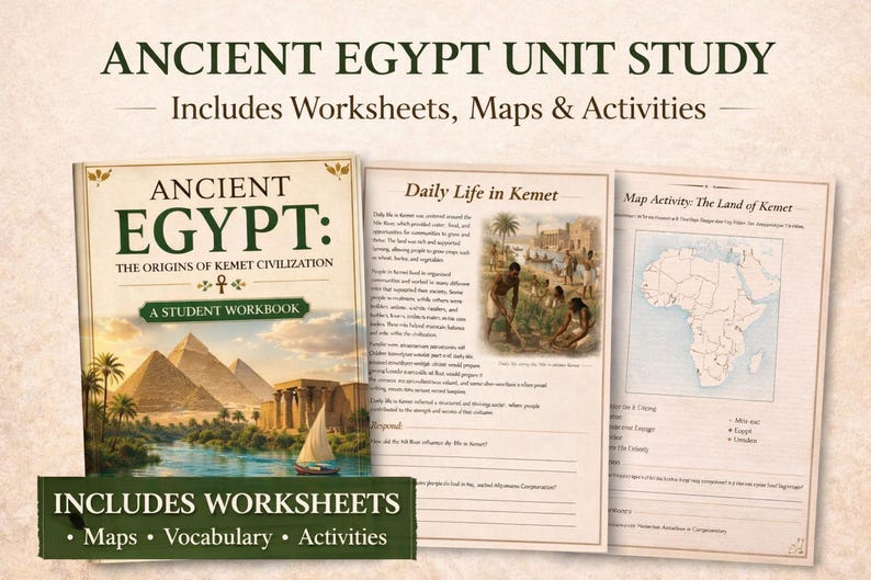 Ancient Egypt Workbook | Classroom and or Homeschool History Activities ...