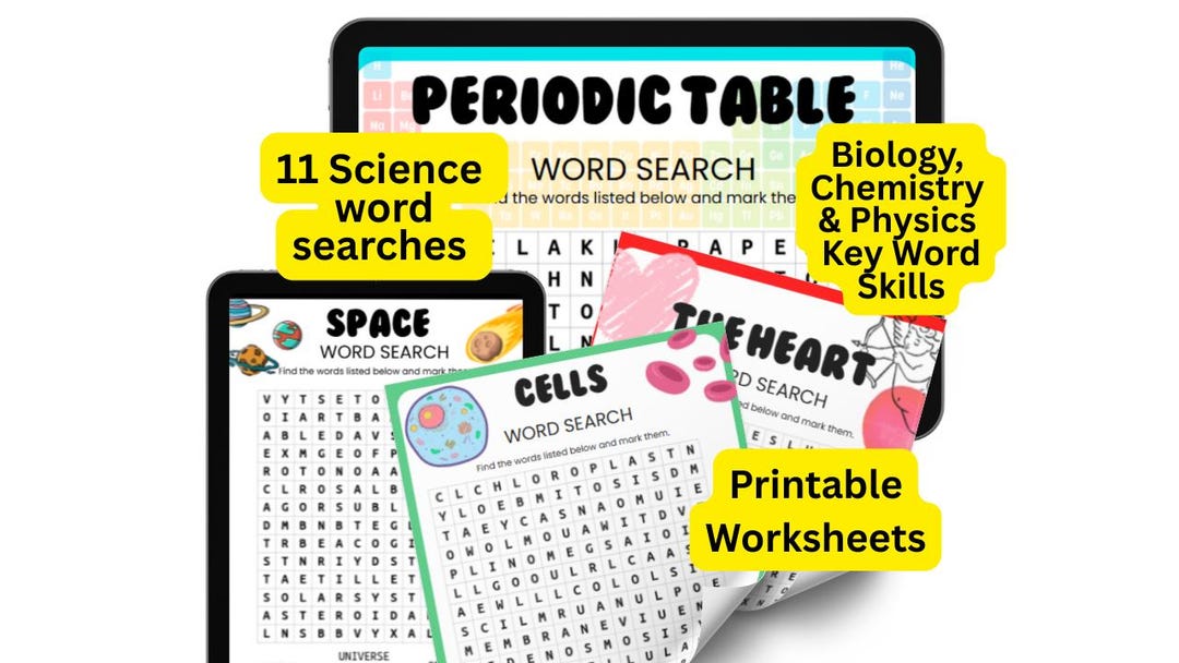 GCSE Science Word Searches | Biology, Chemistry & Physics | GCSE ...