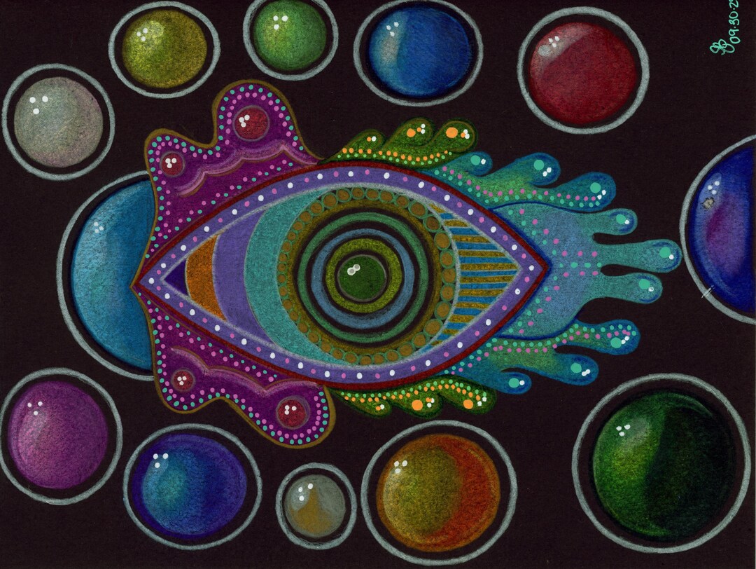 Digital Image Eye and Spheres - Etsy