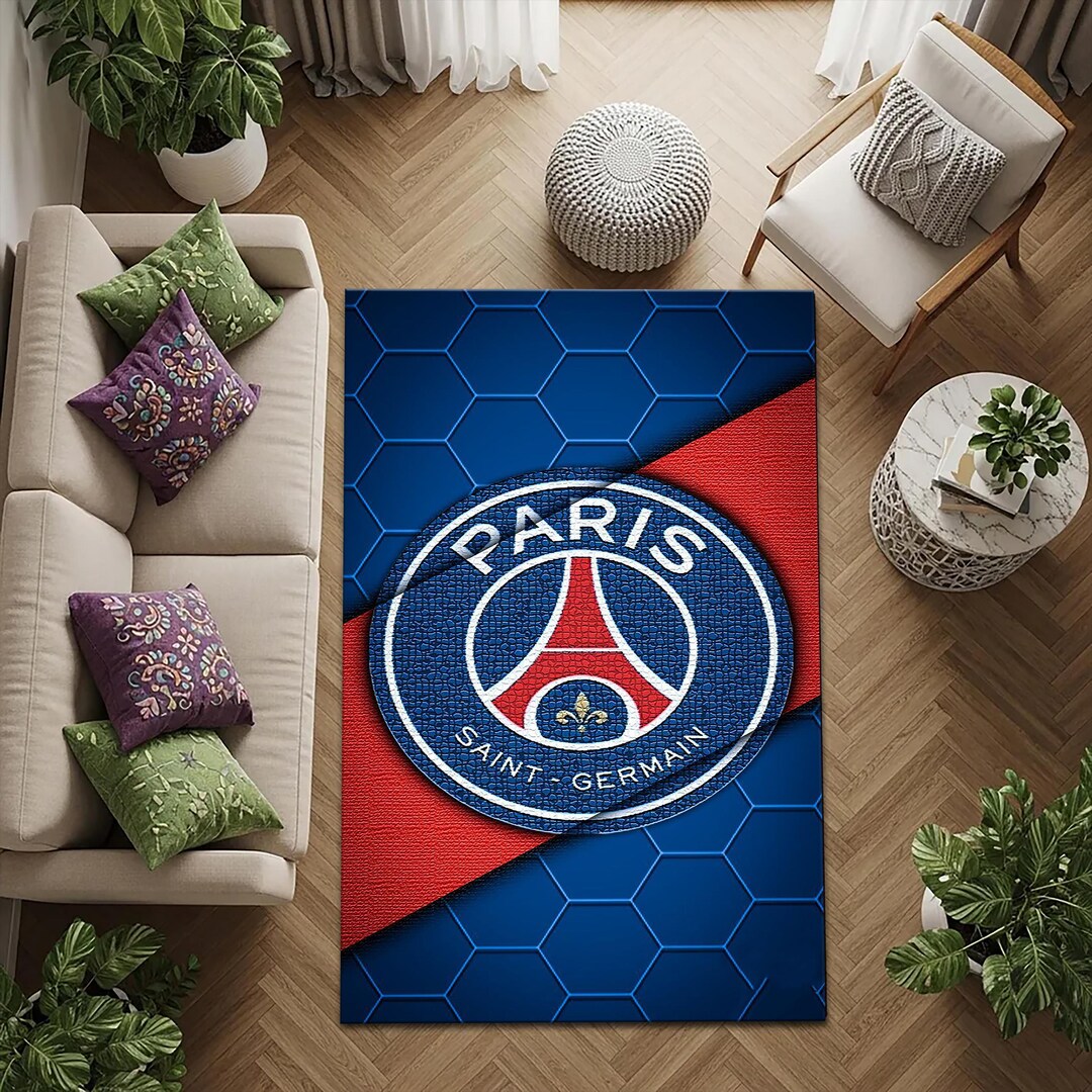 Paris Saint-germain Football Team Rug, PSG Carpet, Soccer Mat ...