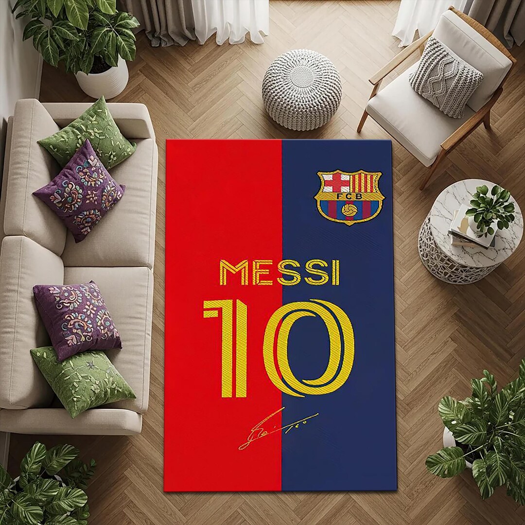Messi Rug, Messi, Lionel Messi Rug, Football Rug, Barcelona Fan Gift ...