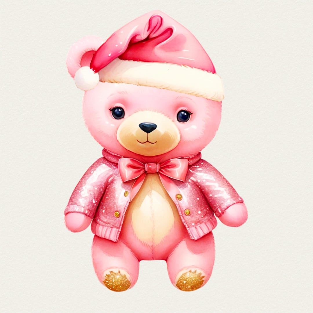 Christmas Teddy Bear Clipart Set – 12 Cute Holiday Bears, High ...