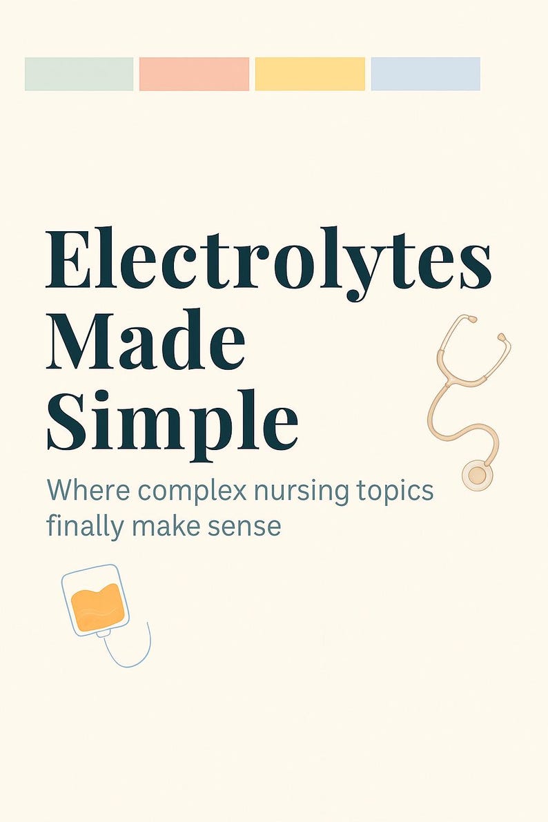 Electrolytes Made Simple | Med Surg Cheat Sheet | NCLEX Study Guide ...