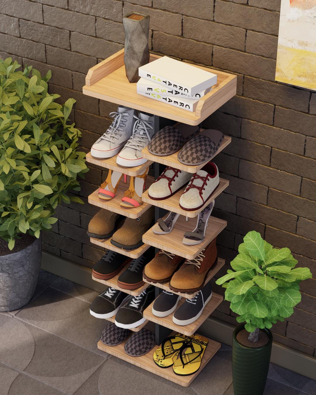 DIY Shoe Rack Plan-blueprint: Easy Shelves, Simple Storage (PDF ...
