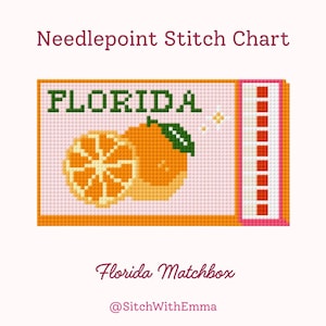 Florida Matchbox Needlepoint Stitch Chart - Etsy