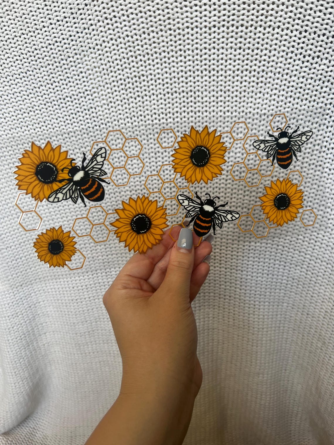 Bee Hive Cup Wrap - 16oz Uv DTF Cup Wrap - Ready to Apply - Cute Bee UV ...