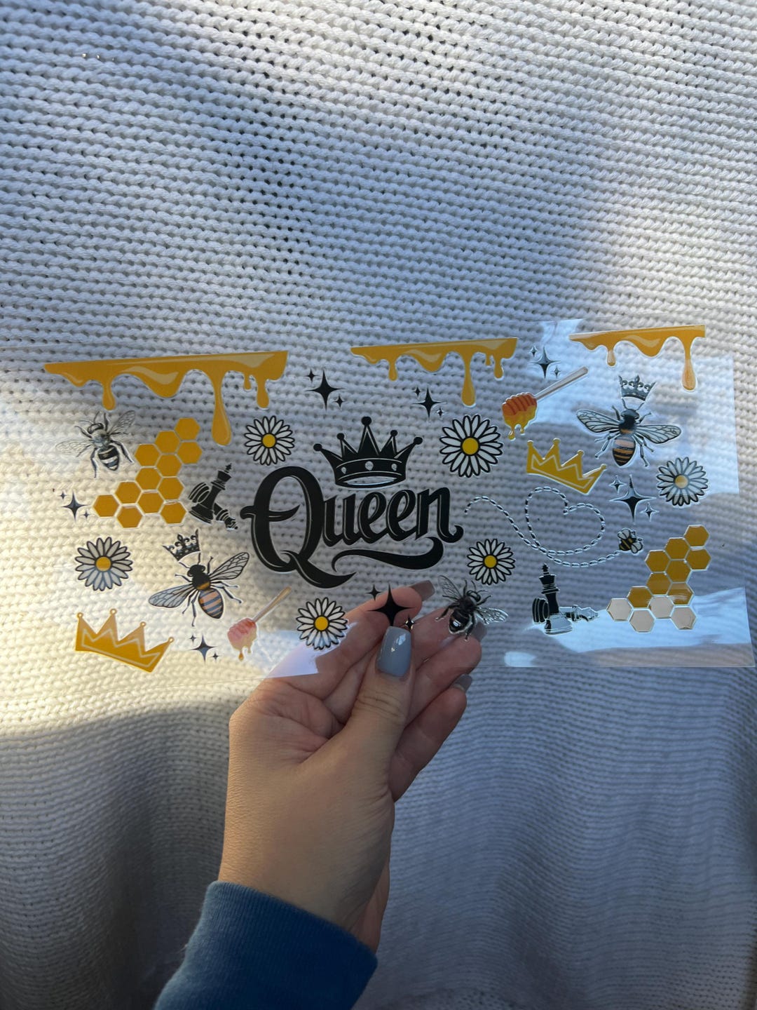 Queen Bee UV DTF Cup Wrap - Ready to Apply 16oz Transfer #094 - Etsy