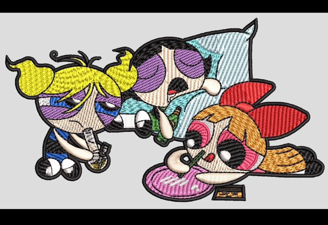 Embroidery Design Power Party Girls , Embroidery Machine, Cartoon ...
