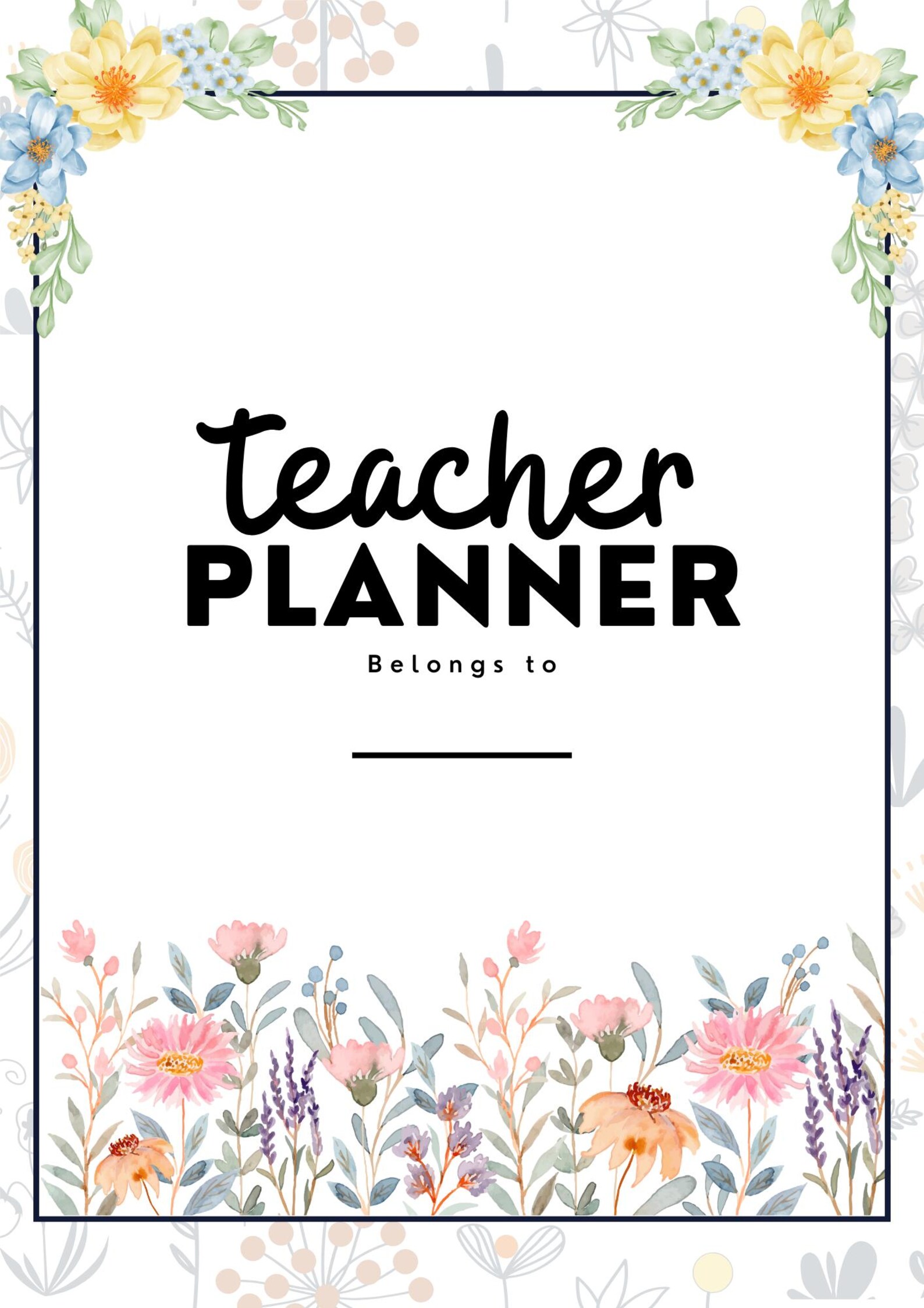 Teacher Planner Printable | Lesson Plan | Weekly & Monthly Planner ...