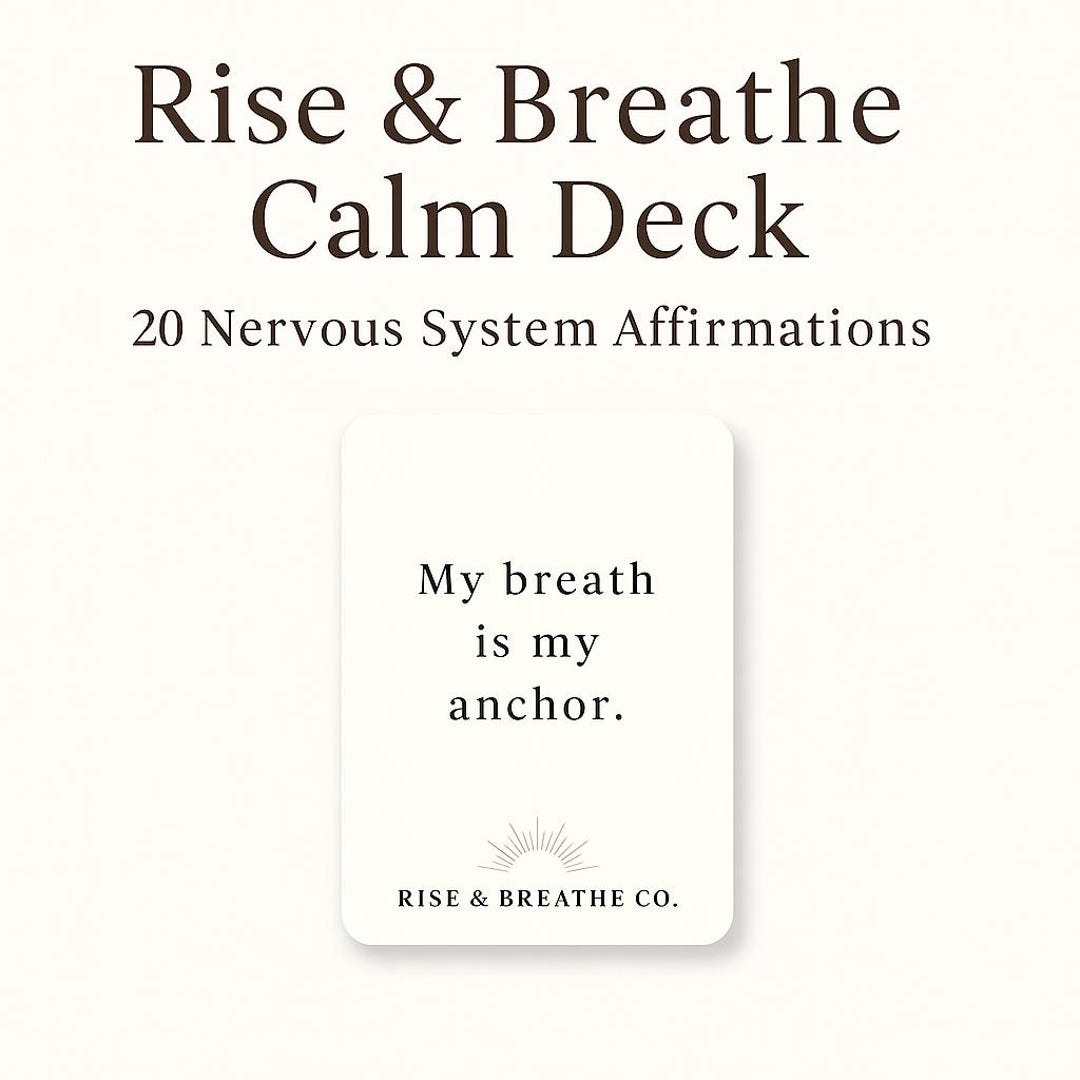 Rise & Breathe Calm Deck 20 Nervous System Affirmations - Etsy