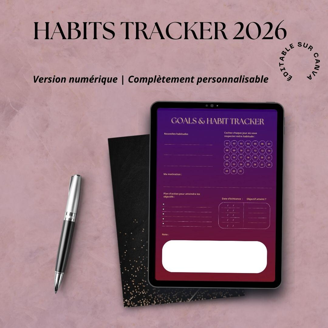2026 Planner | Canva Premium Habit Tracker | Goal & Habit Tracking ...