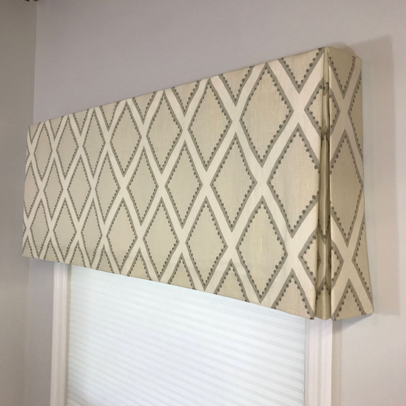 Custom Made to Order Box Pleat Valance Using Your Fabric - Etsy