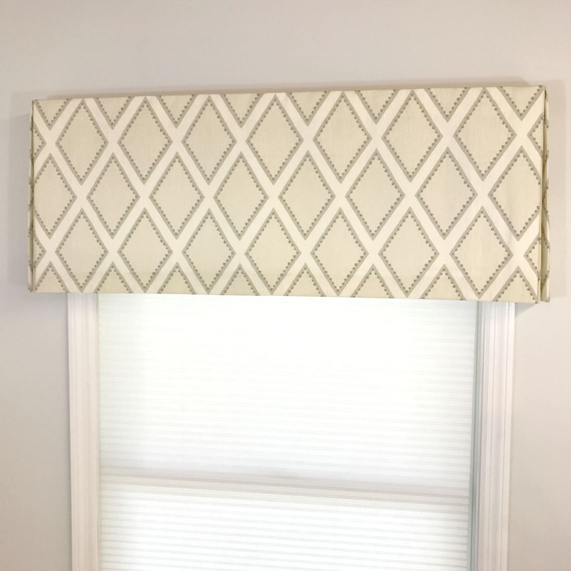 Custom Made to Order Box Pleat Valance Using Your Fabric | Etsy