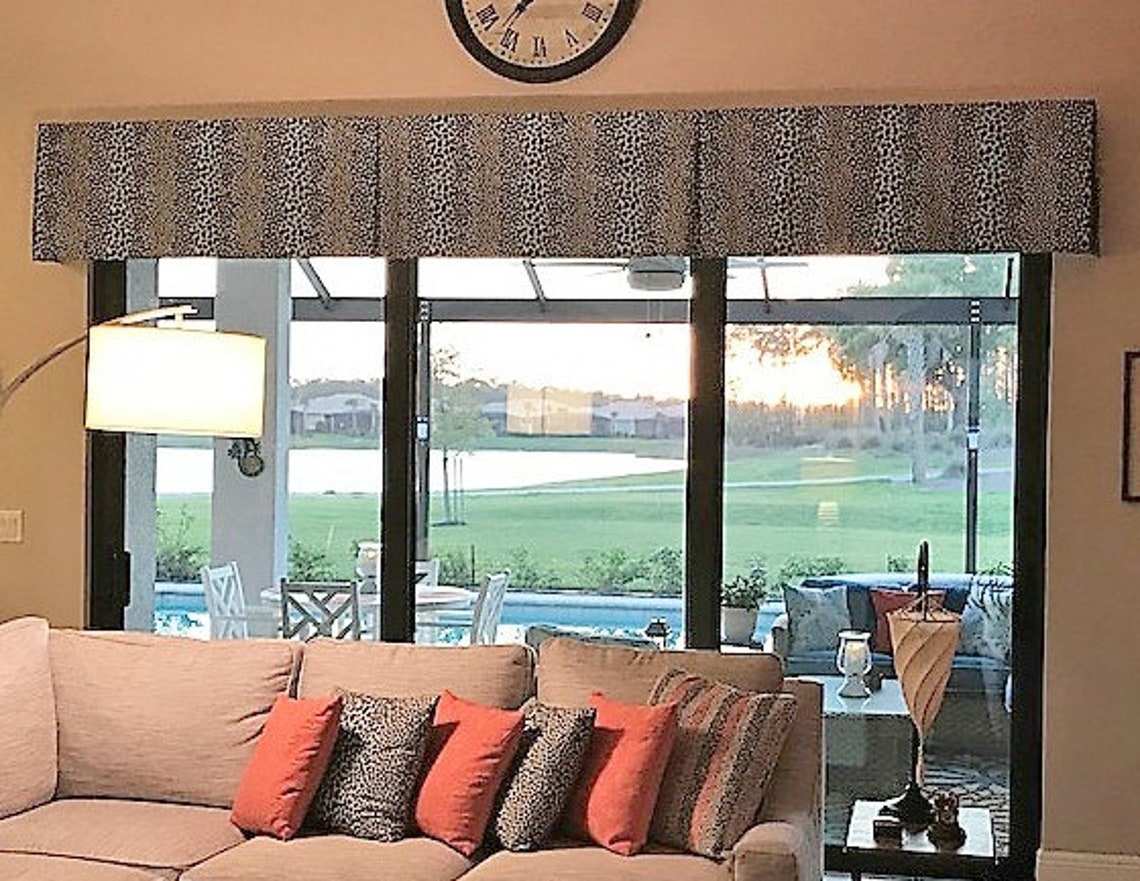 Custom Made to Order Box Pleat Valance Using Your Fabric | Etsy