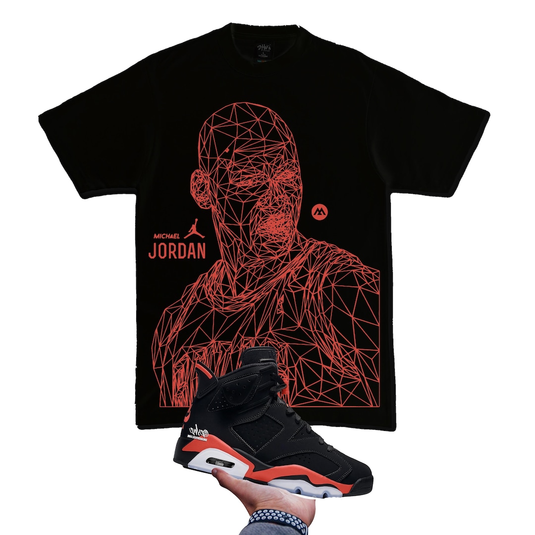 Jordan Lines Oversize Tee Reverse Infrared 6's - Etsy