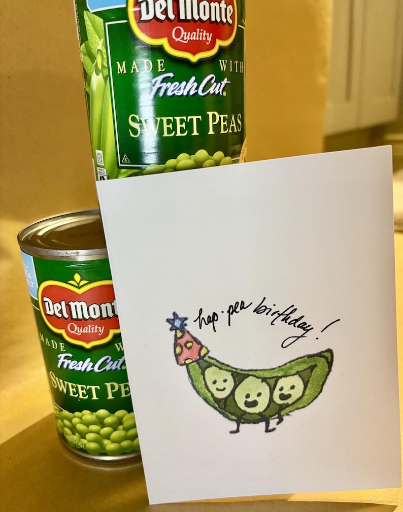 Hap-pea Birthday! Sweetpea Greeting Card - Etsy