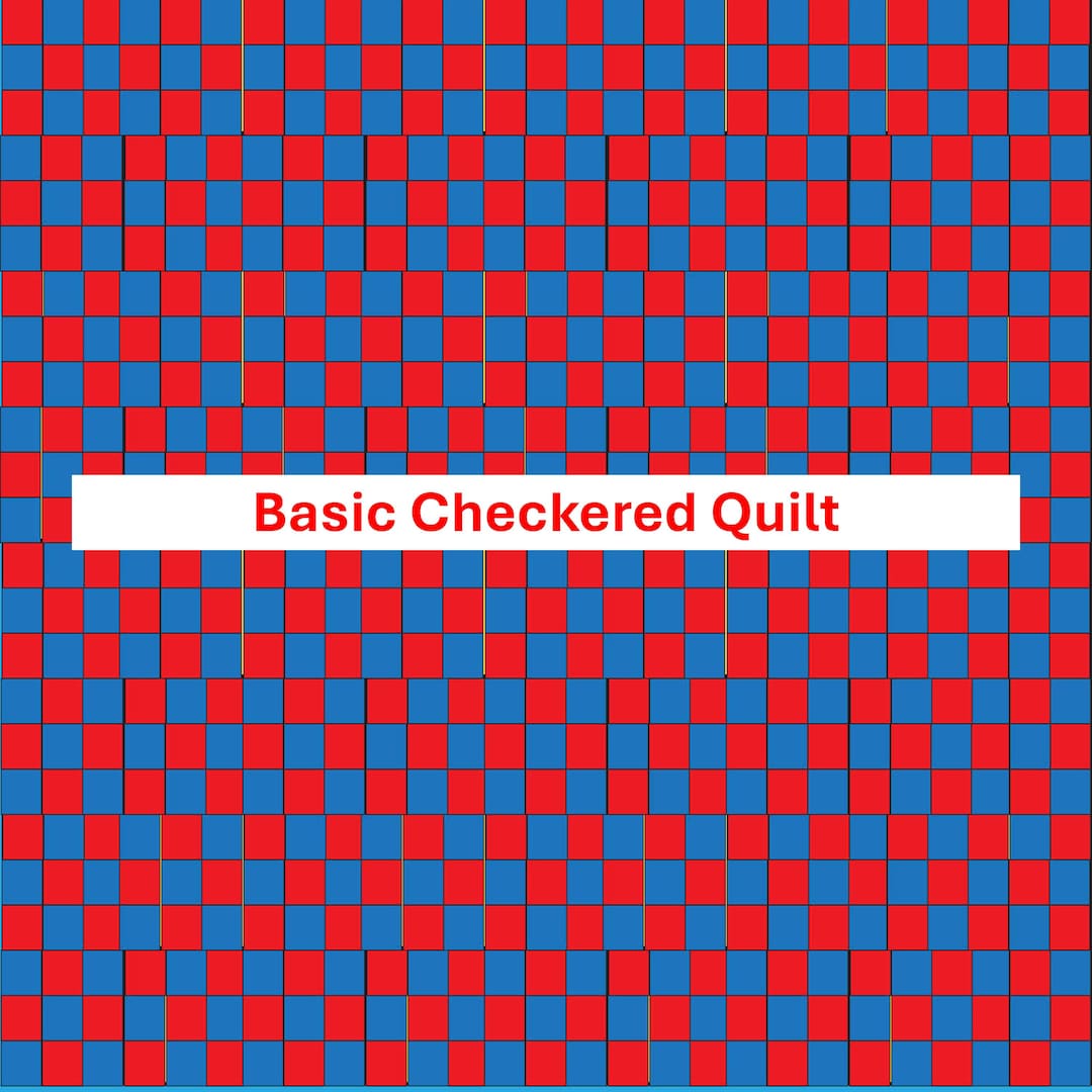 Basic Checkered Quilt Pattern – Beginner 9-patch Design (7 Sizes ...
