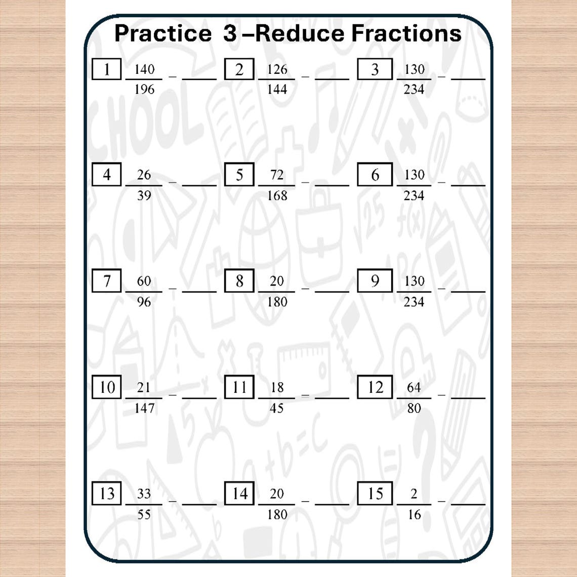 Complete Fraction Worksheets: 845 Math Problems (digital Download) - Etsy