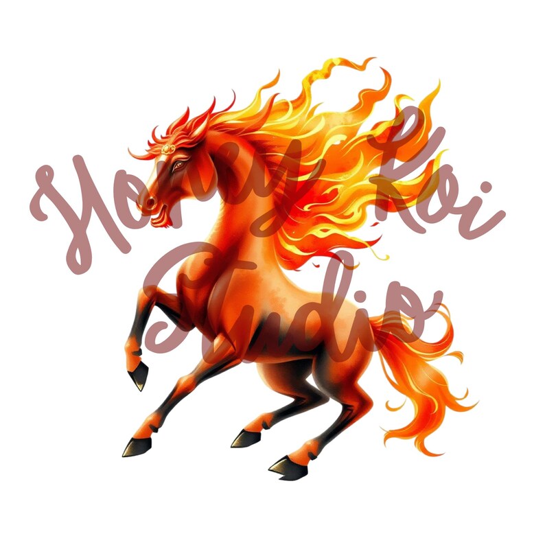 15 Fire Horse PNG, Chinese Zodiac Horse, Flaming Horse Watercolor ...
