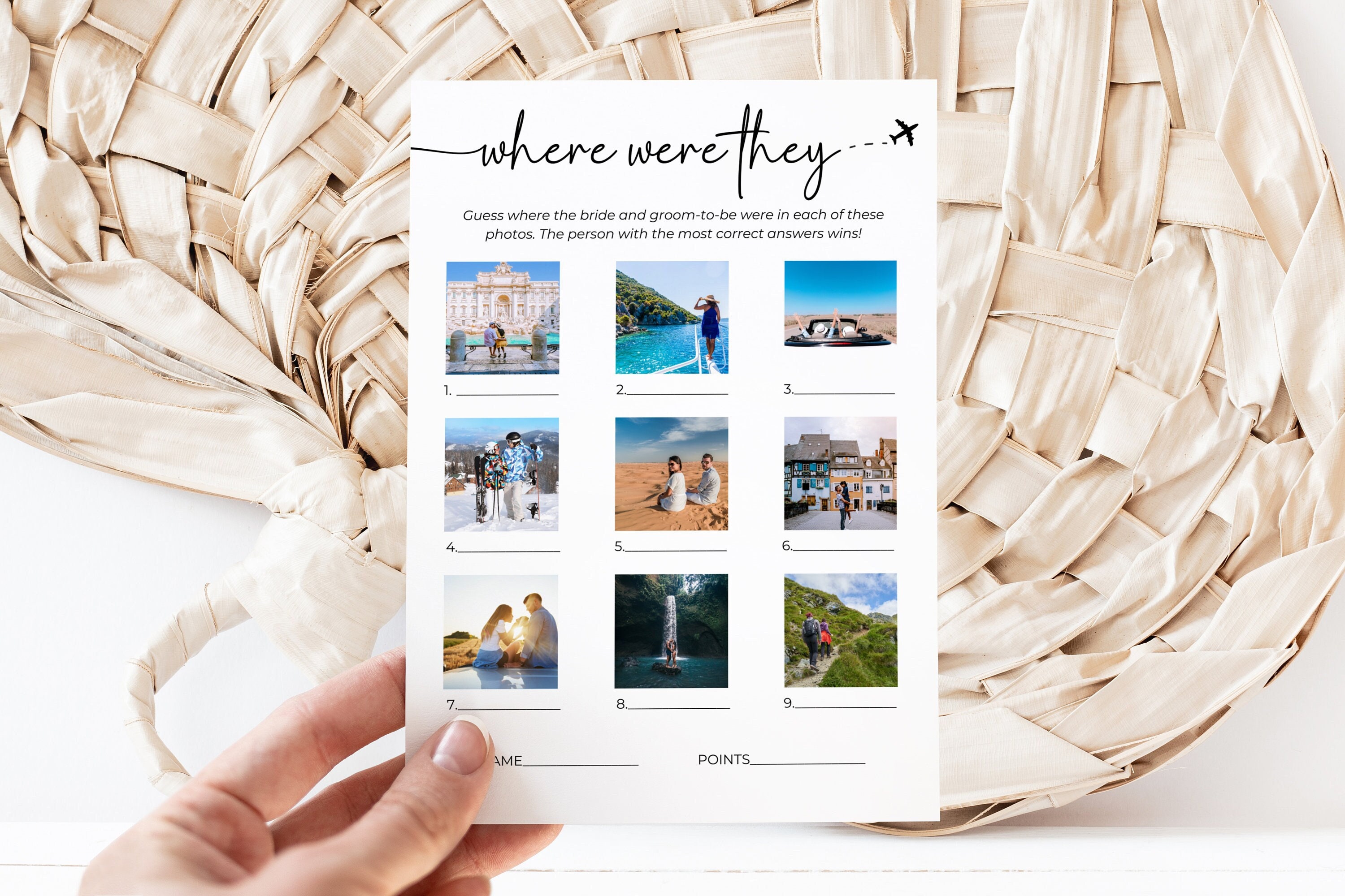 Anniversary Party Game, Minimalist Photo Guessing Game Card, Couples ...