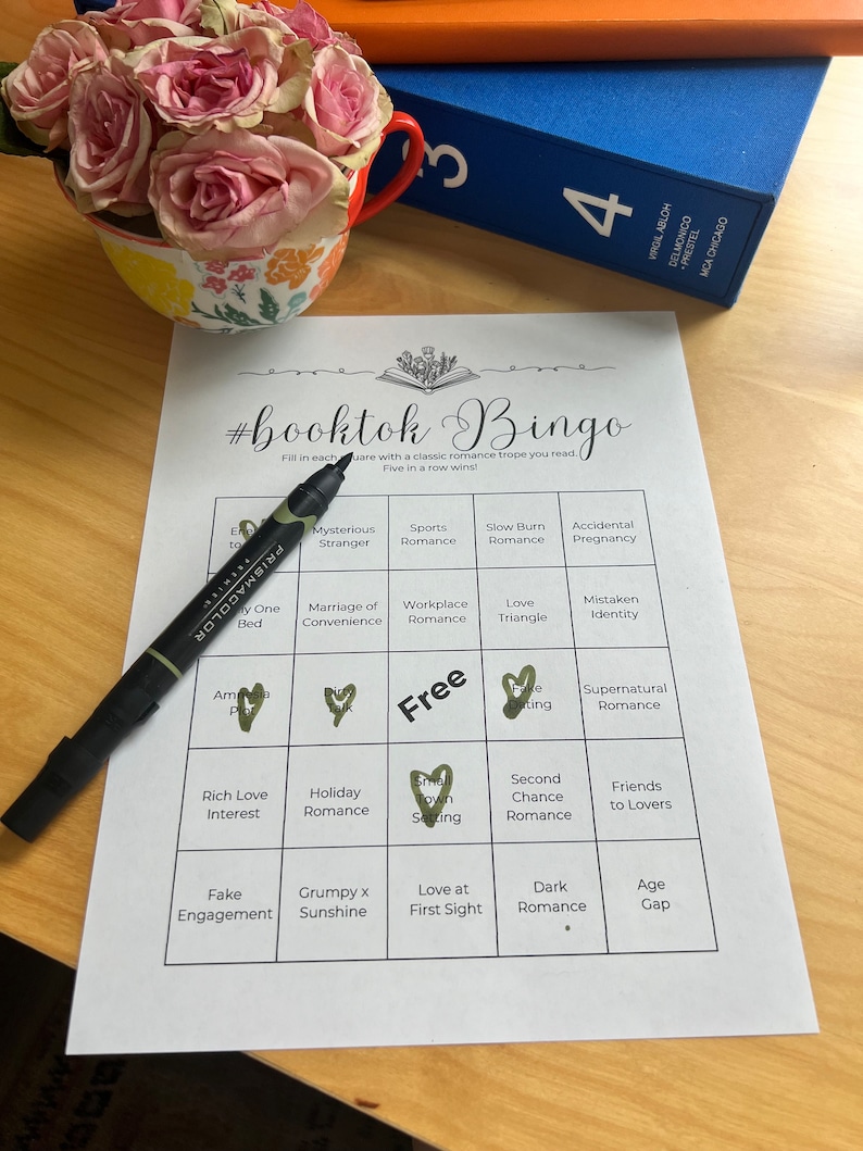 Printable Reading Log Bingo Game, Creative Booktok Reading Tracker ...