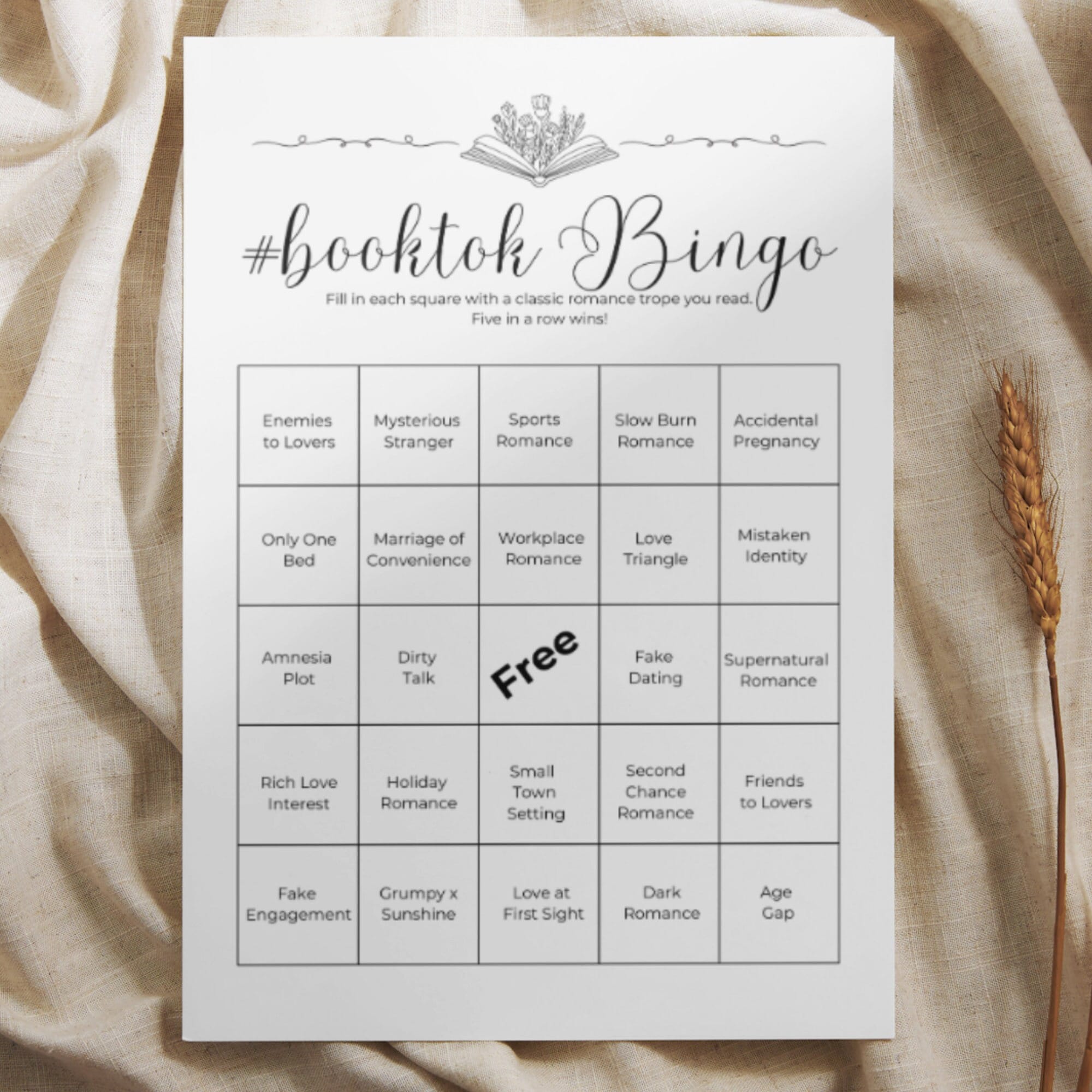 Printable Reading Log Bingo Game, Creative Booktok Reading Tracker ...