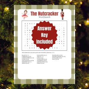 Winter Word Search, Nutcracker Ballet Story, Puzzle Activity, Word ...