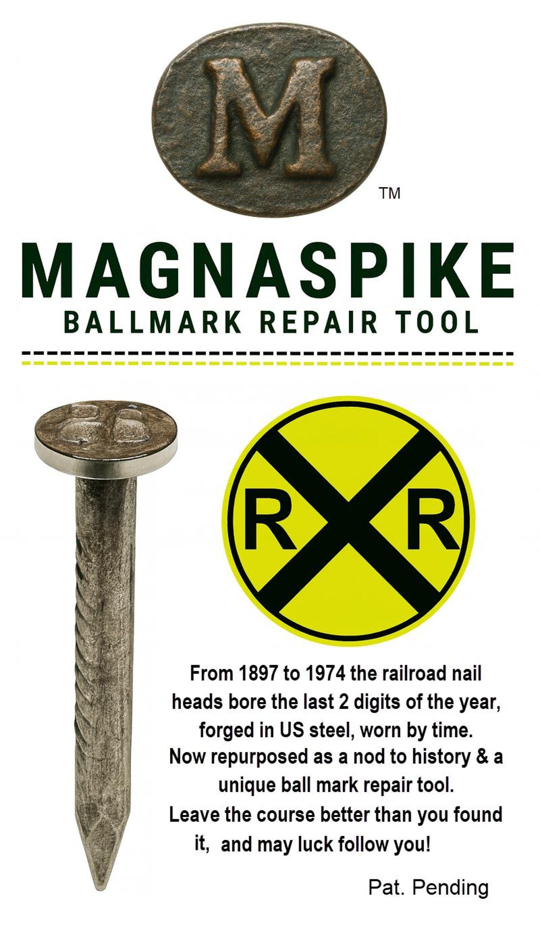 Magnaspike - One of a Kind Golf Ball Mark Repair Tool + 2 Ball Markers ...