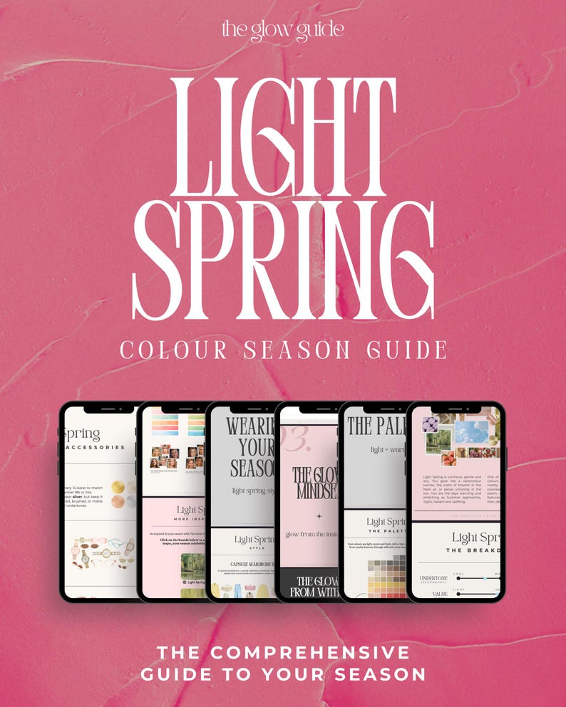 Light Spring Colour Analysis Kit + Guide | Seasonal Palettes, Style ...