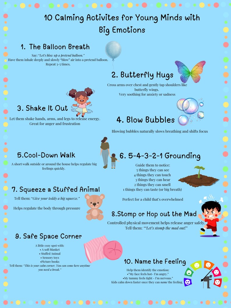 Calming Activities for Preschoolers - Etsy