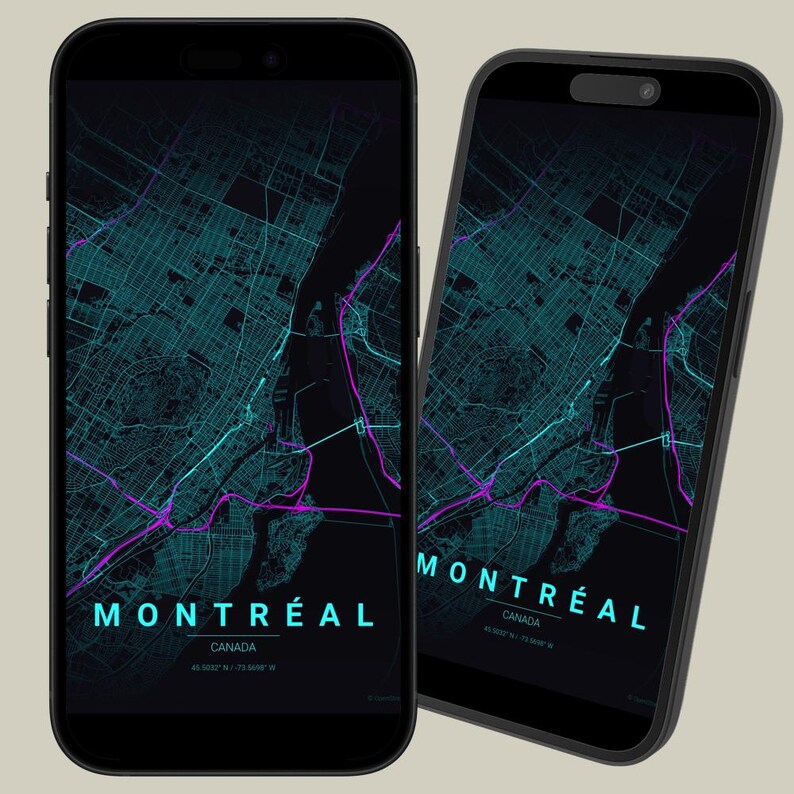 Montréal - Minimalist City Map Digital Download - Modern Line Art ...