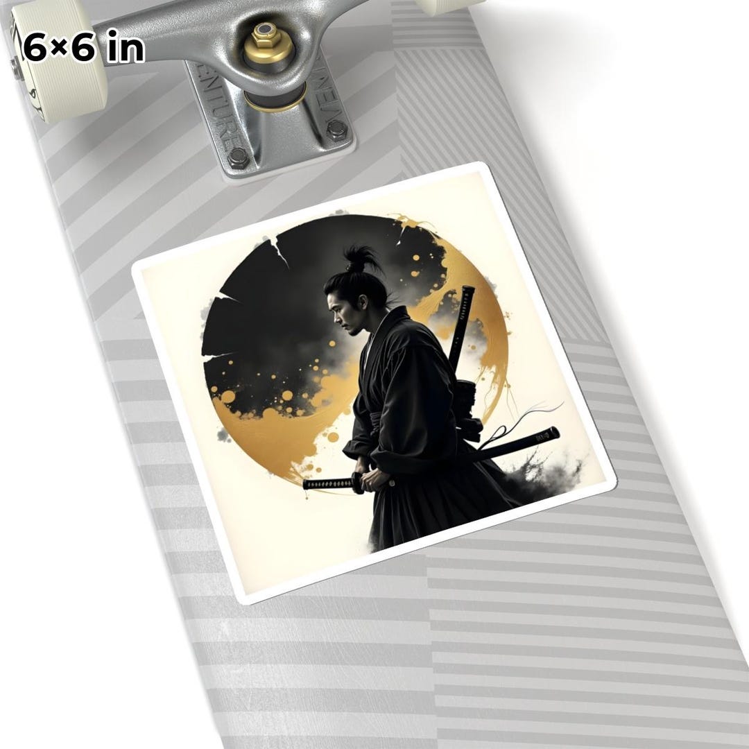 Kintsugi-inspired Samurai Sticker | Japanese Warrior Art | Bushido ...