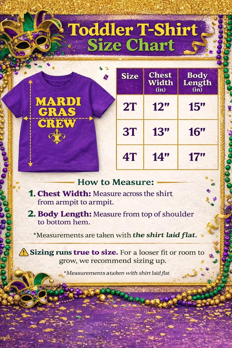 Mardi Gras Crew Toddler T-shirt | Purple Carnival Outfit - Etsy