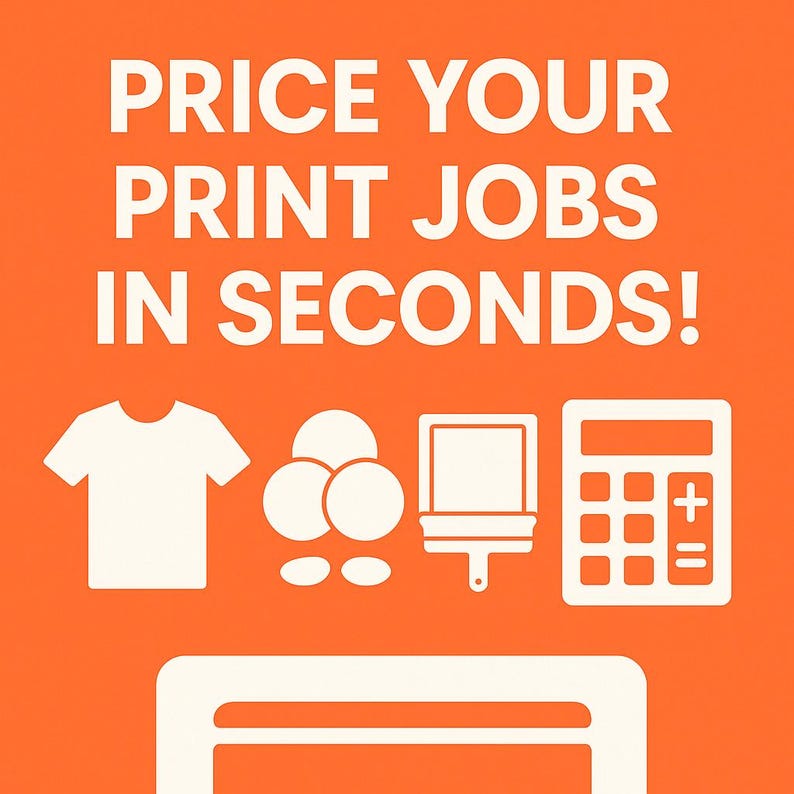 Ultimate Screen Print Pricing Tool, Custom Shop Pricing Calculator - Etsy