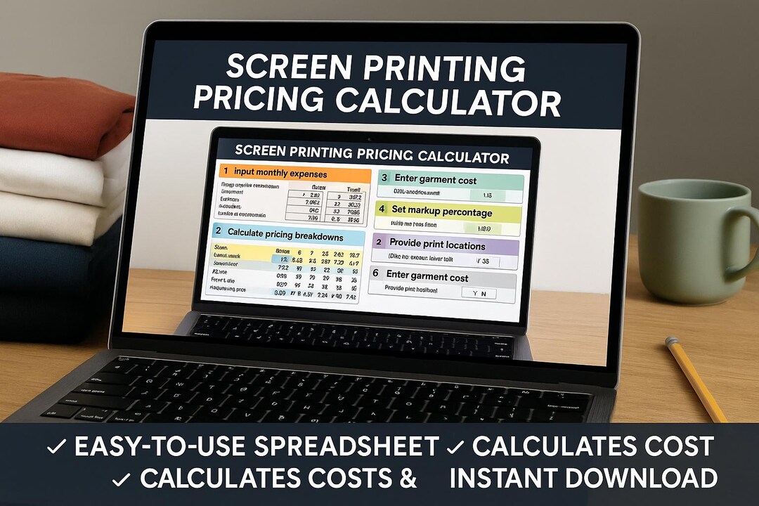 Ultimate Screen Print Pricing Tool, Custom Shop Pricing Calculator - Etsy