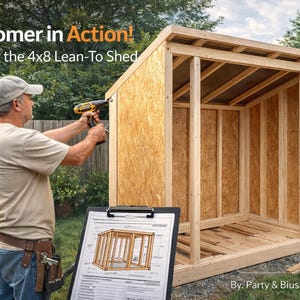 4x8 Lean to Shed Plans PDF | DIY Storage Shed Woodworking Plans | Small ...