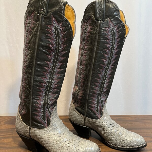 Snake Skin Boots - Etsy