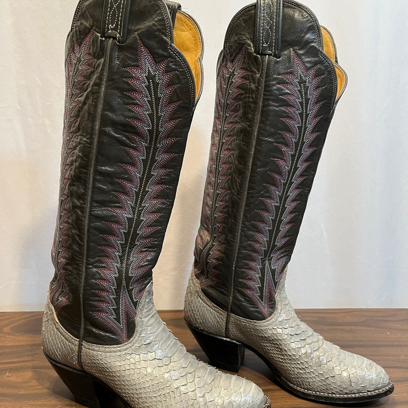 Snake Skin Boots - Etsy
