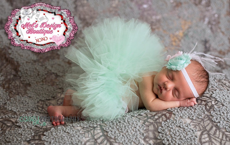 Newborn tutu set mint green pink mint green newborn tutu | Etsy