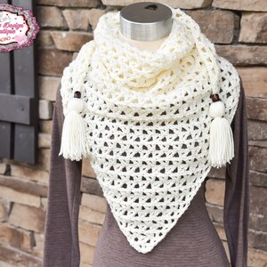 Women's Crochet Winter Triangle Scarf Women's Crochet Purple Shawl ...