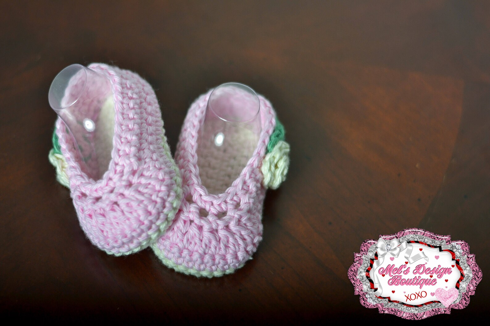 Pink Baby Booties - Crib Shoes - Baby Girl Shoes - Crochet Baby ...