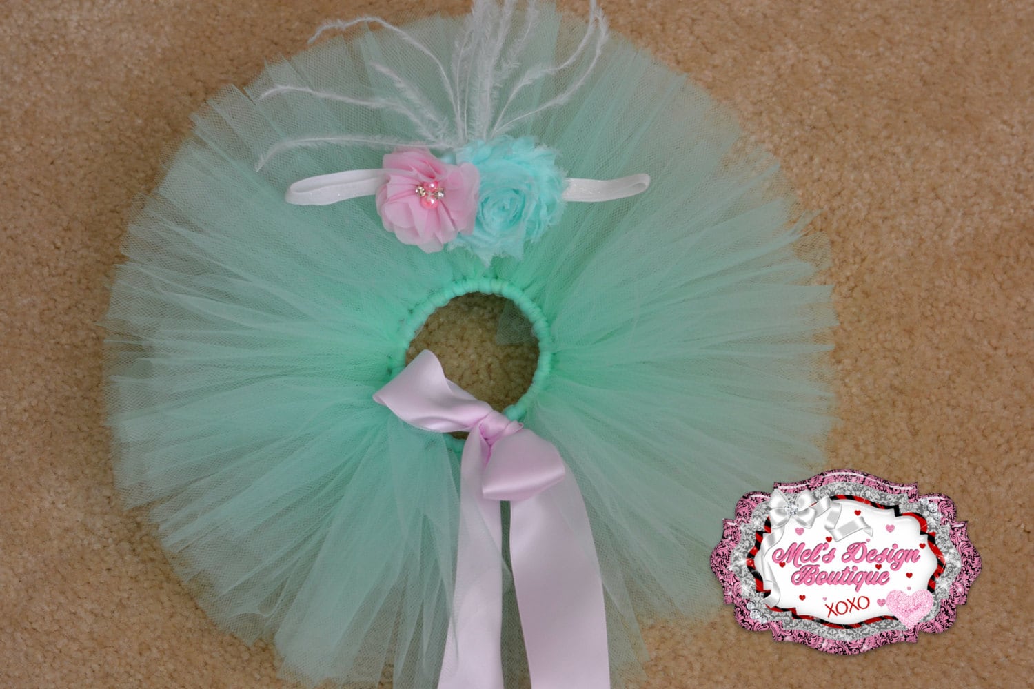 Newborn tutu set mint green pink mint green newborn tutu | Etsy