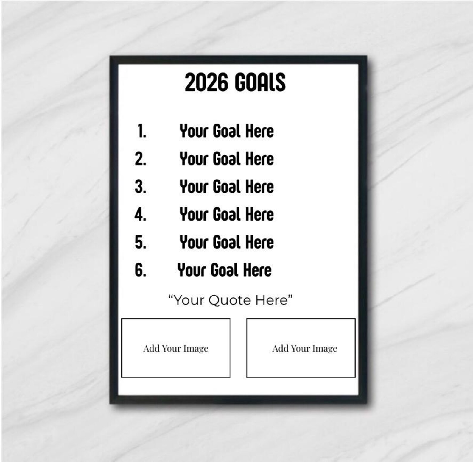 Custom Motivational Frame- Vision Board Picture, Personalized Goals ...