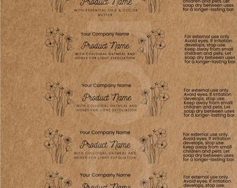 Printable Soap Label Template — Editable & Ready to Use | Natural Soap ...