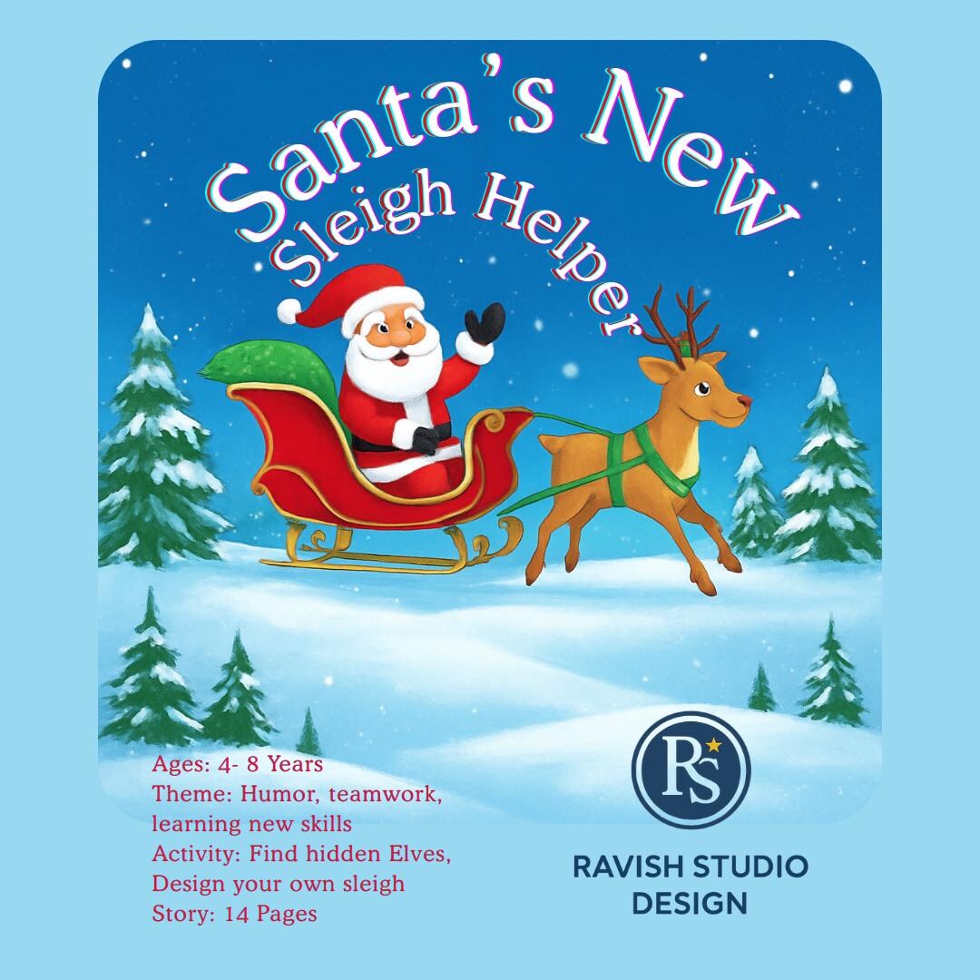 Santa’s New Sleigh Helper | Printable Kids Christmas Story PDF | Elf ...